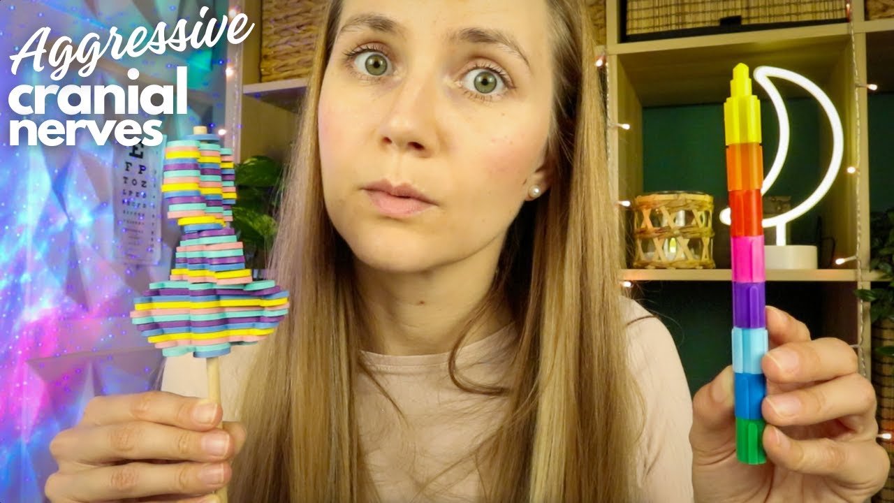 ASMR Fast & Aggressive Cranial Nerve Exam 🌈 - YouTube