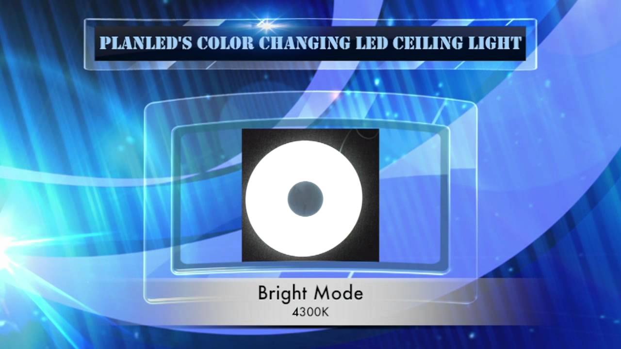 PlanLED's Color Changing LED Ceiling Light(Demo) - YouTube