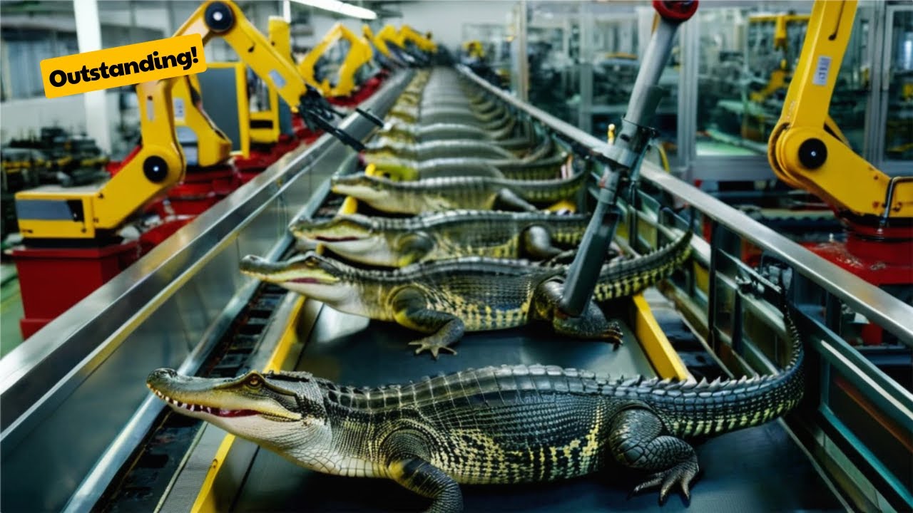 Amazing Video Tech Farms 👍🏻Modern Crocodile Processing Technology ...
