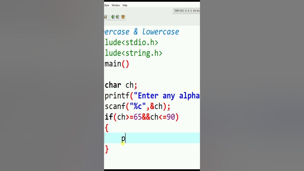 Check character Uppercase and Lowercase in C #shorts #youtubeshorts - YouTube