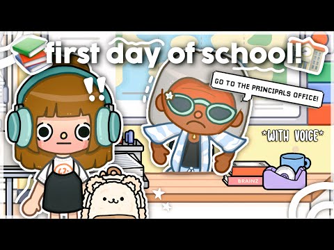 First day of school! 🏫 *GONE WRONG* (WITH VOICE) || Toca Boca Roleplay 