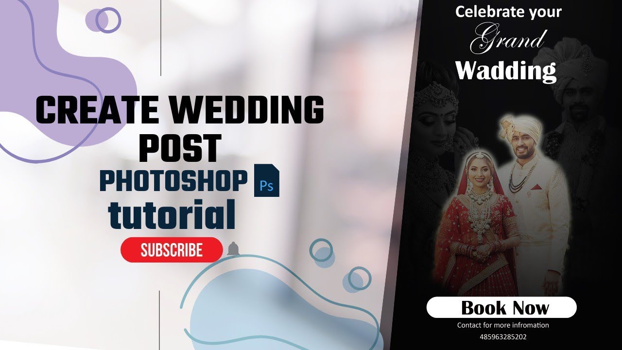 Wedding Post Design In Photoshop Step by Step Guide? - YouTube