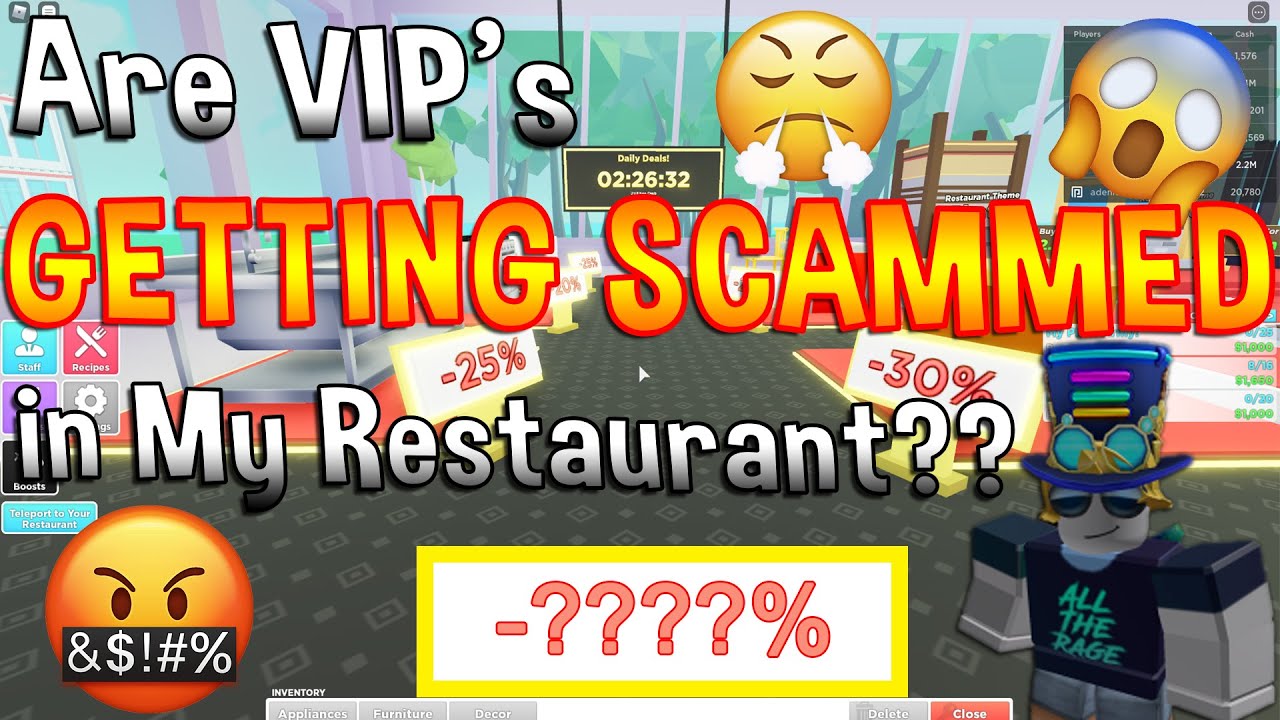 Are VIP players getting SCAMMED in My Restaurant?? ROBLOX - YouTube