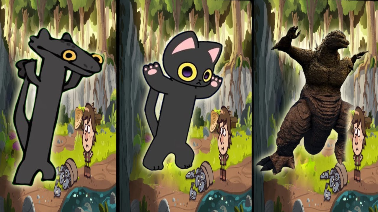 Toothless Dancing vs Cat Toothless Dancing vs Godzilla Toothless Dance ...