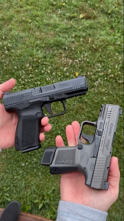 Up close look at the Canik TP9 elite SC vs Canik TP9SF elite size comparison. Both 15+1 #canik # ...