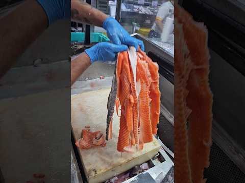 Salmon Fish Bone Cutting Skills#shorts