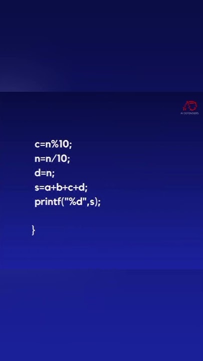 Enter 4 Digits No And Find Sum C Coding Cprogramming Virakshorts Youtube