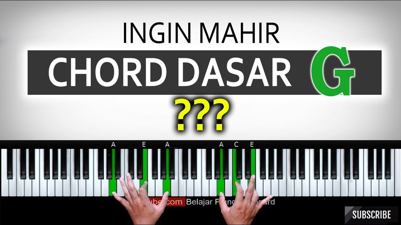 WAJIB TAHU !!! 7 Struktur chord dasar G | Belajar Piano Keyboard - YouTube