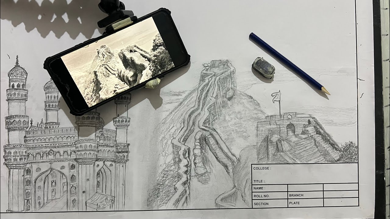 Drawing Raigad Fort Live | Maratha History Art Stream #art #drawing # ...