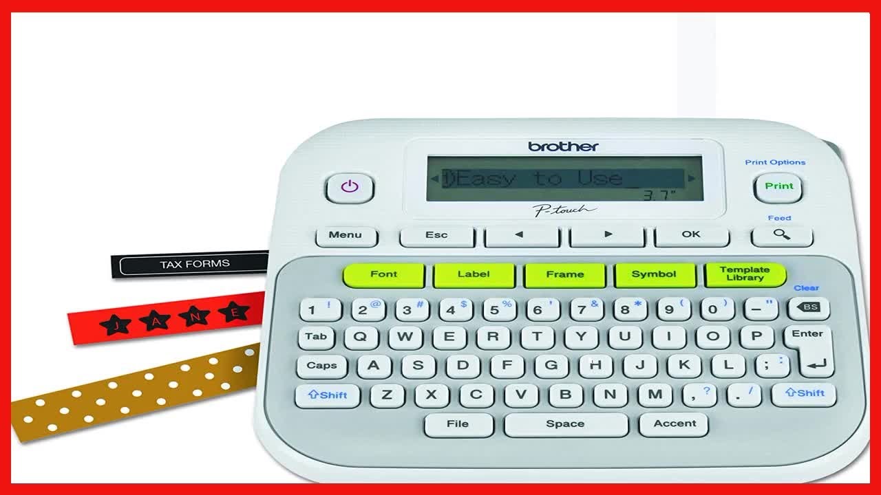 Brother P-touch, PTD210, Easy-to-Use Label Maker, One-Touch Keys ...