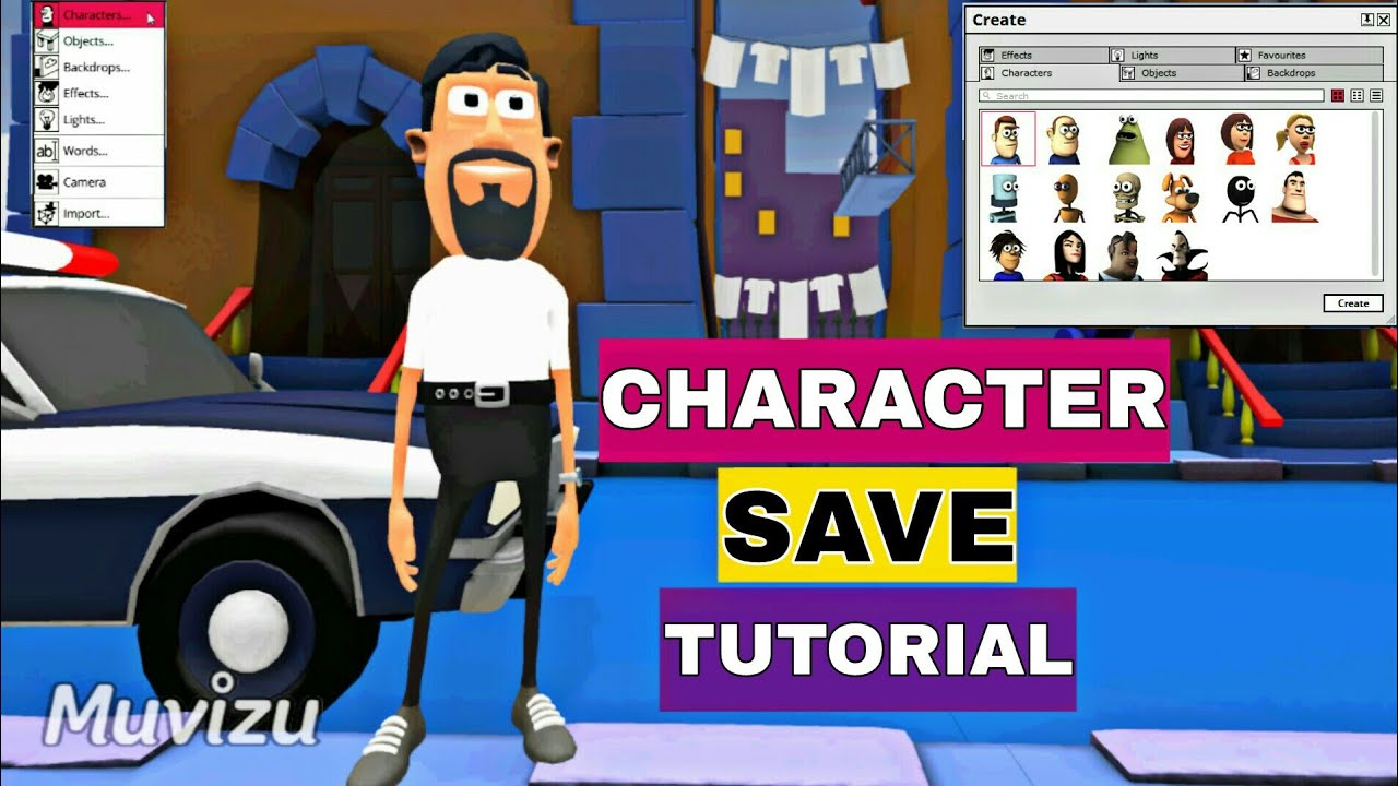 How To Save Character In Muvizu Play 3d Animation Software | Tutorial ...