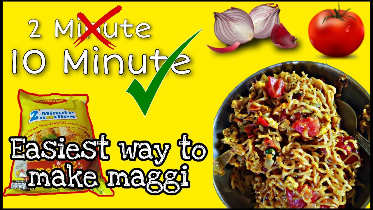 Easiest way to make Maggi | Egg Maggi | How to make Dry masala maggi ...