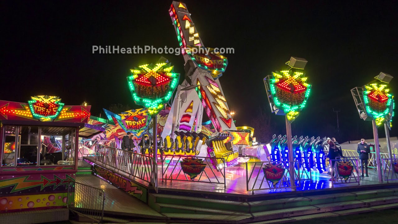Bonfire Fun Fair at the Nottingham Goose Fair Site 5th November (Video ...