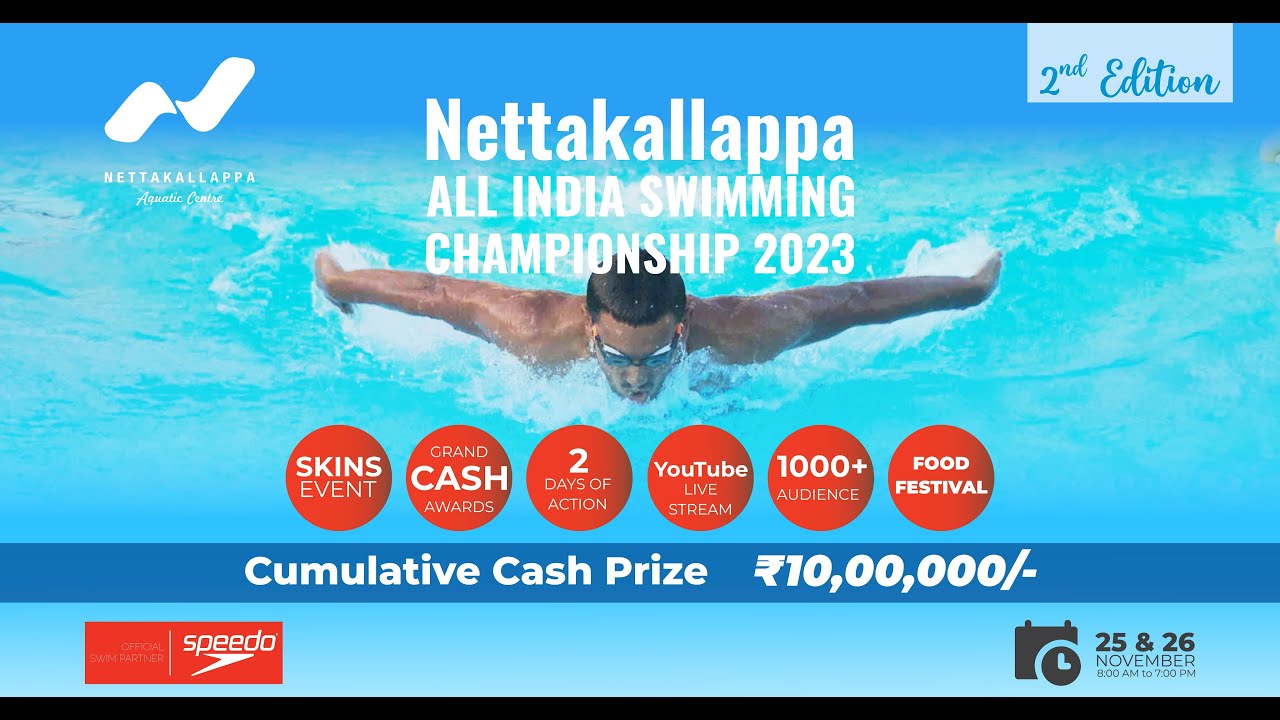 Nettakallappa All India Swimming Championship 2023 - Day 1 - YouTube