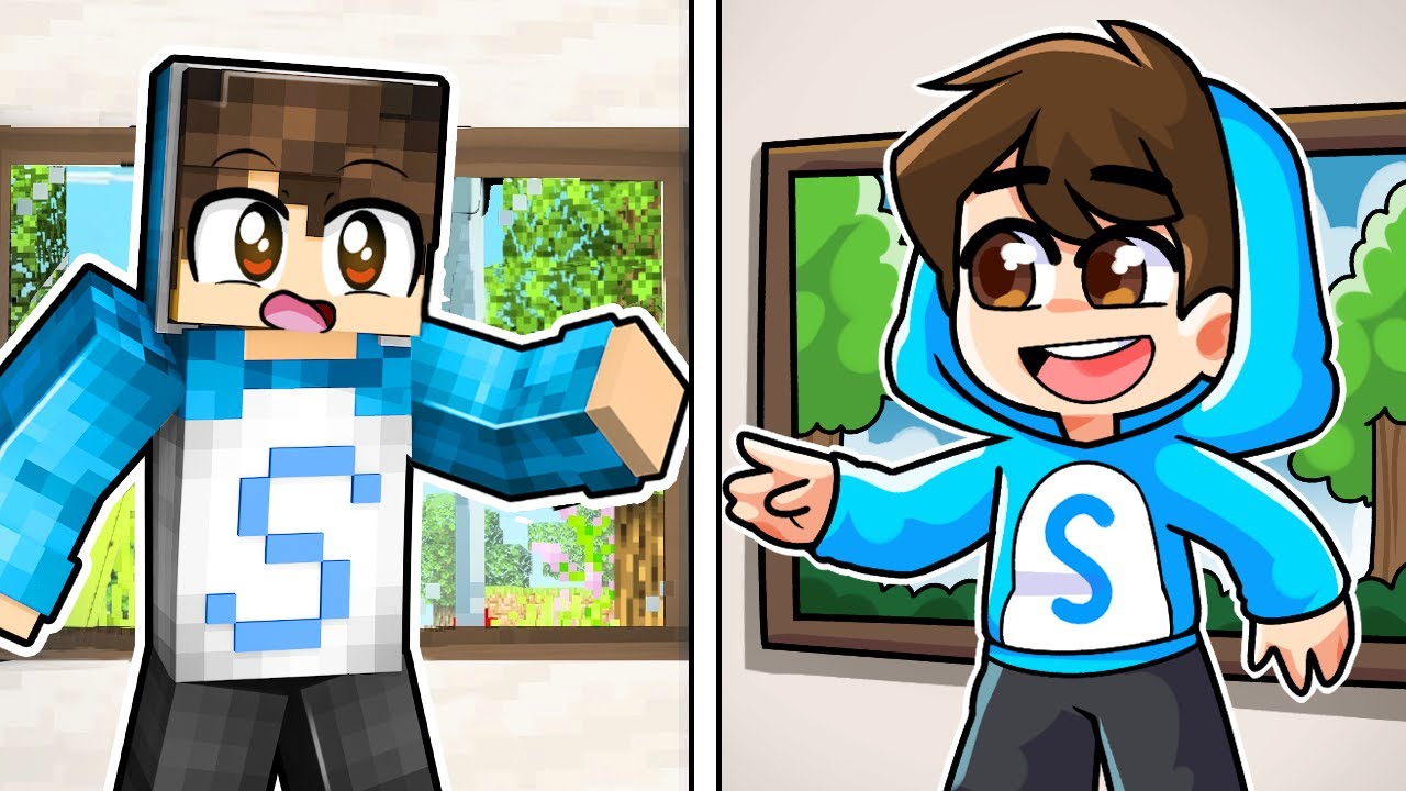 ¡Minecraft PERO TODO es un DIBUJO! 😱 ️ Paso MINECRAFT con SILVIOGAMER y ...
