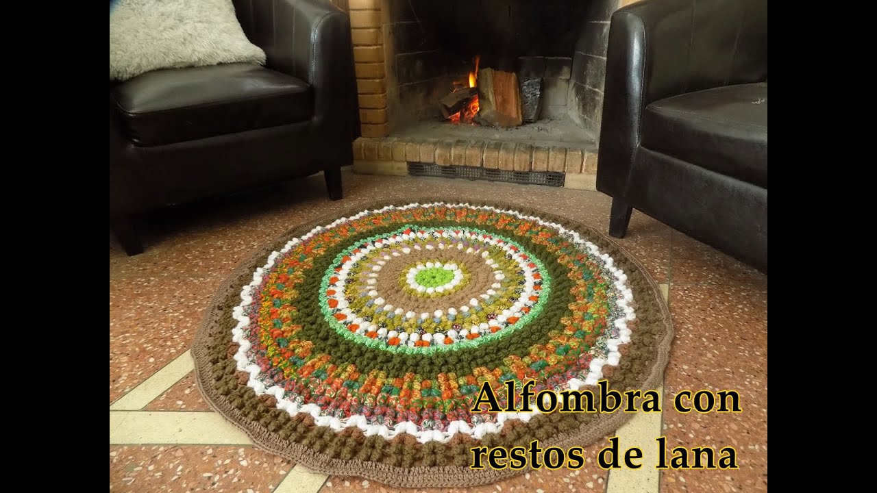 Crochet.Como hacer alfombra en crochet grande con restos de lana ...