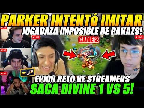 😲épico! PARKER intentó imitar JUGADAZA IMPOSIBLE de PAKAZS y esto pasó!😲RETO DE STREAMERS Game 2