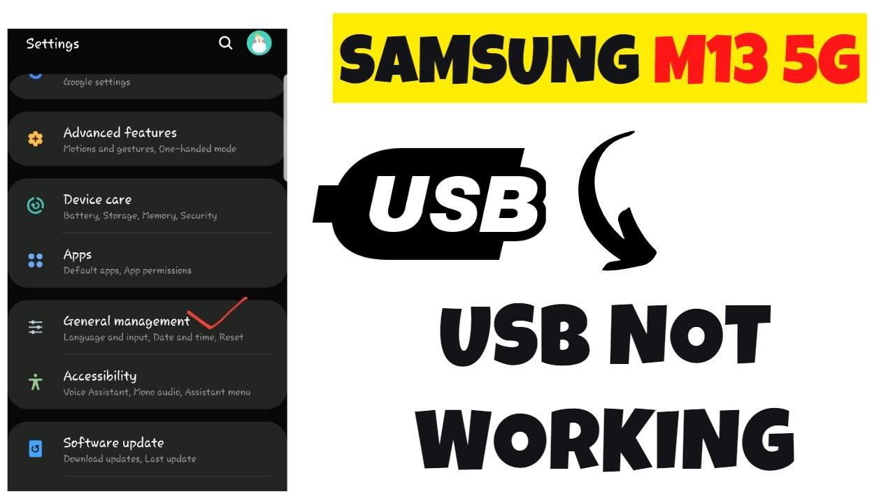 Samsung M13 5g USB not Working || USB Problem || USB Issue - YouTube