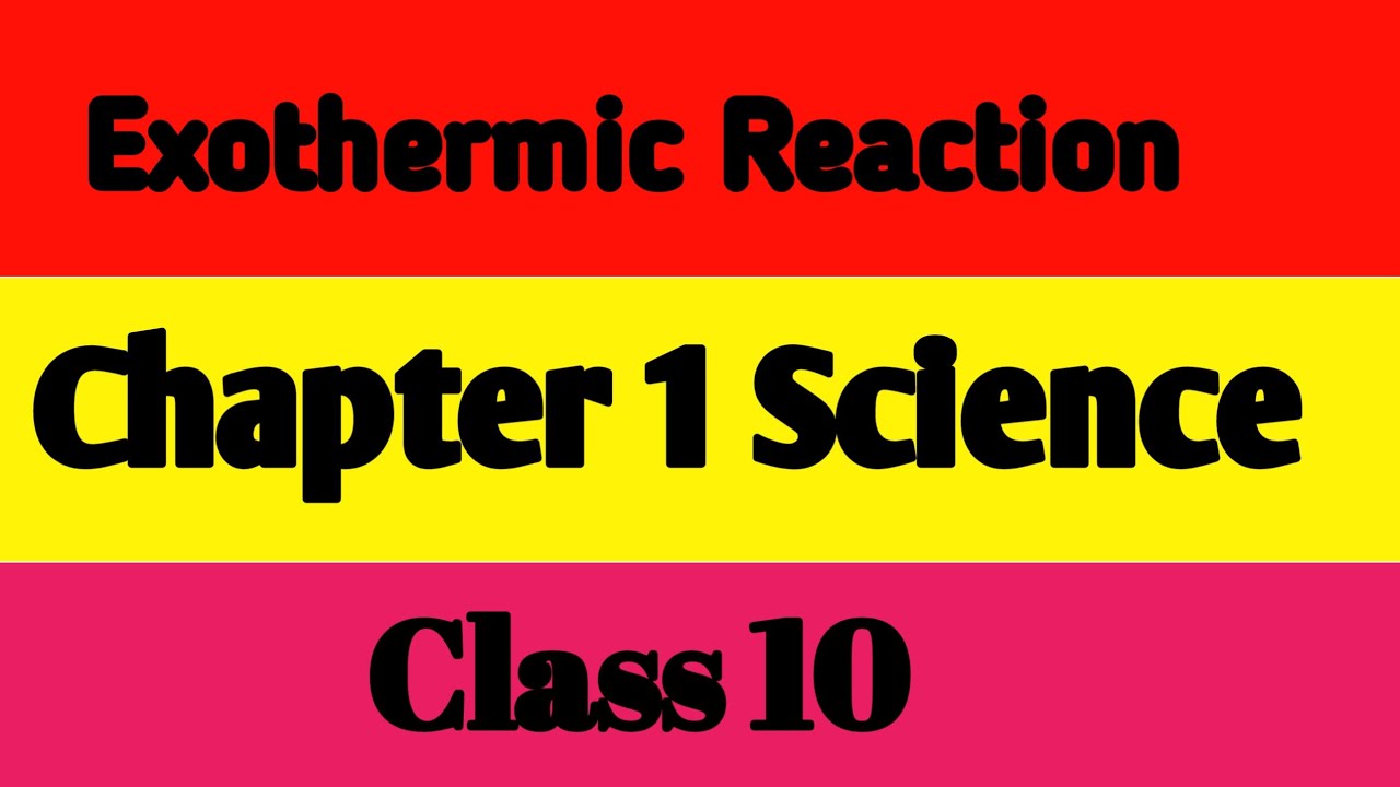 Exothermic Reaction - chemical equation and reaction | Chapter1 class ...