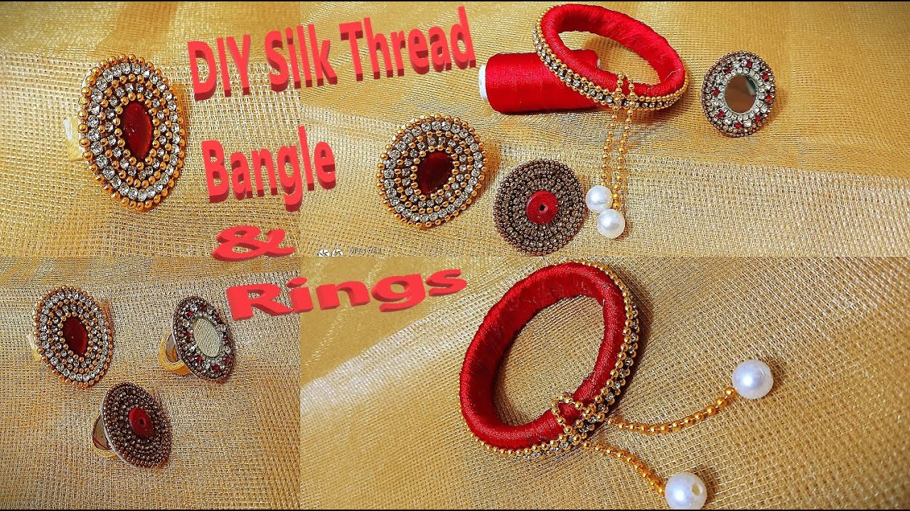 How to make thread bangles at home easy/Reuse Ideas Of Old Bangles DIY/RingsMaking/SrideviArt ...