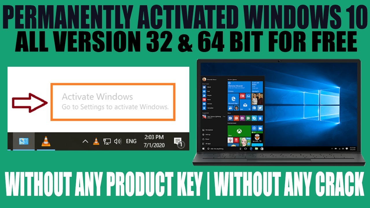 How To Activate Windows 10 All Versions Life Time With Out Any Key(100% ...