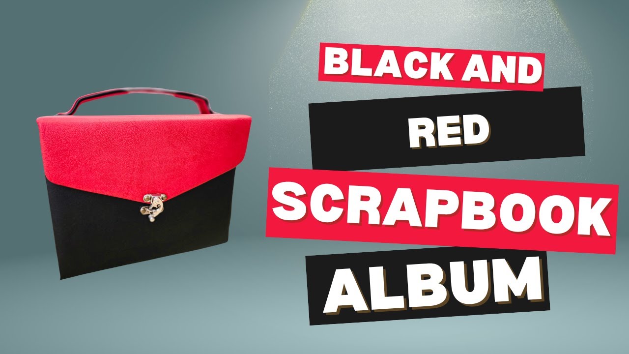 Black and red scrapbook album - briefcase - YouTube
