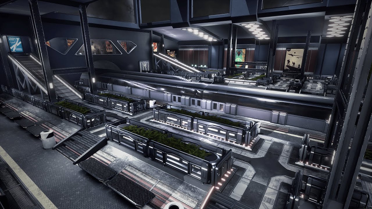 Sci-fi Subway Station - Unreal Engine 4 - YouTube