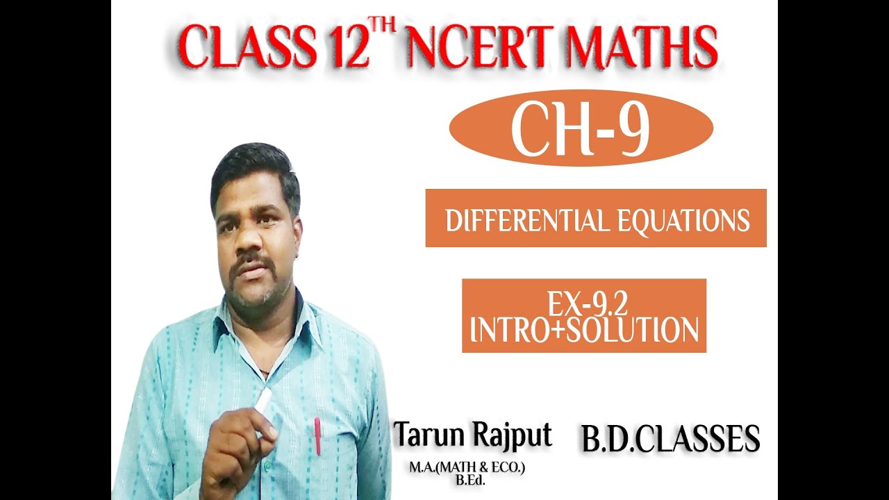 Class 12 Math ex 9 2 Intro Solution mathematics Math Class 12 Math class-12-math-ex-9-2-intro-solution-mathematics-math-class-12-math