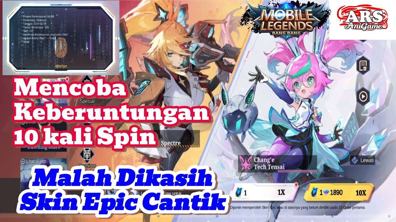Spin Skin Aspirants 10 kali spin MLBB - YouTube