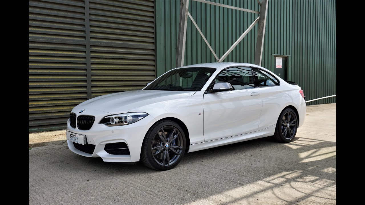 2018 LCI BMW M240i in Mineral white with carbon rear spoiler - YouTube