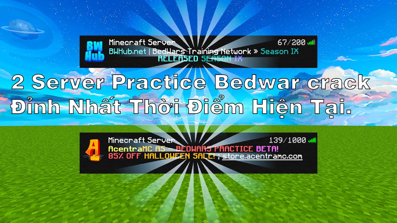 2 SERVER PRACTICE BEDWAR KHÔNG CẦN ACC PREMIUM,CÓ THỂ BẠN CHƯA BIẾT??!!!!!!! - YouTube
