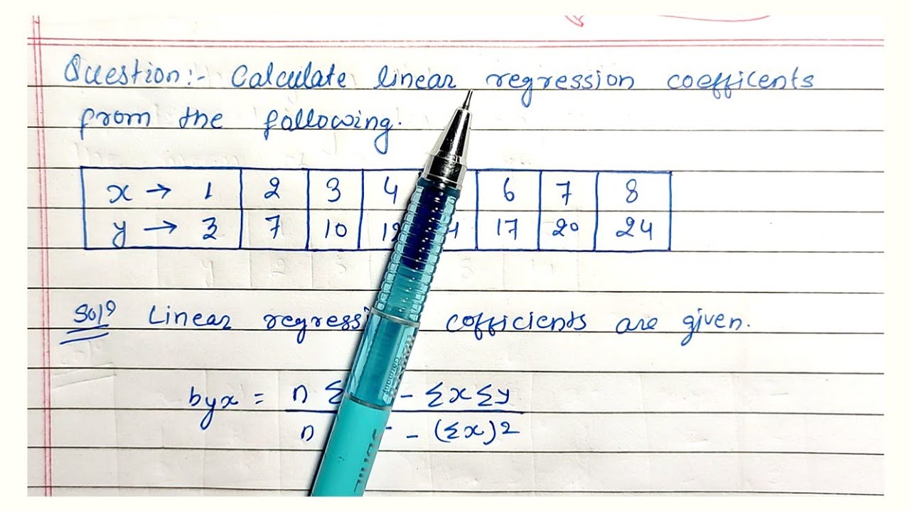 Regression Coefficients How To Find Regression Coefficients Regression Coefficients How To Find Regression Coefficients