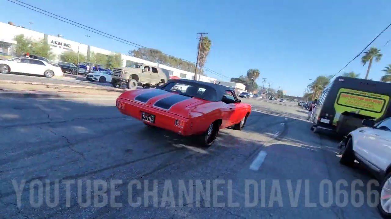 lowriders and cops in Compton - YouTube