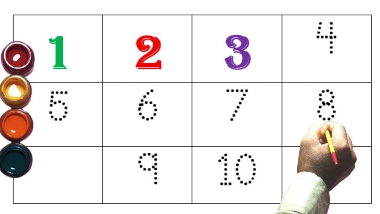 Learn Numbers 123 with colors for Kids - YouTube