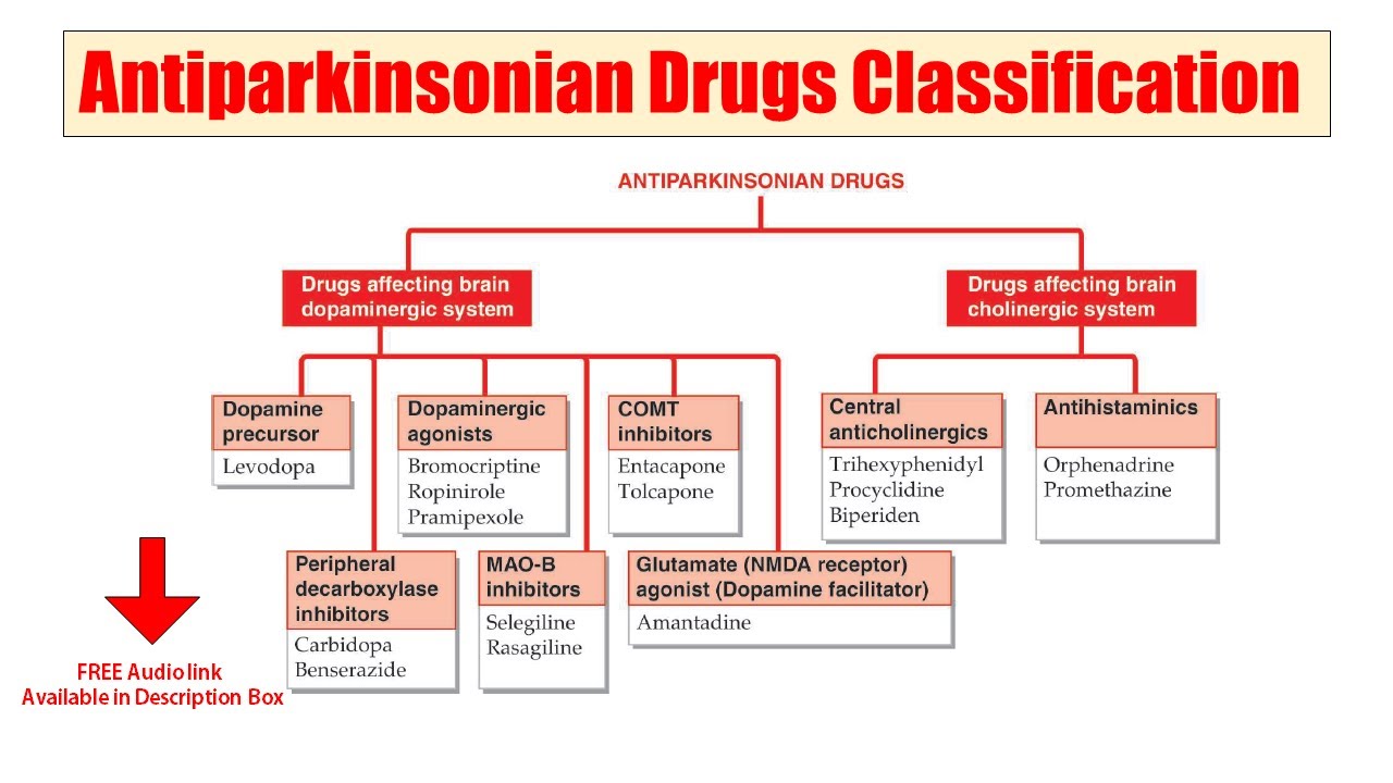(31) Antiparkinsonian Drugs | Classification of Antiparkinsonian Drugs ...