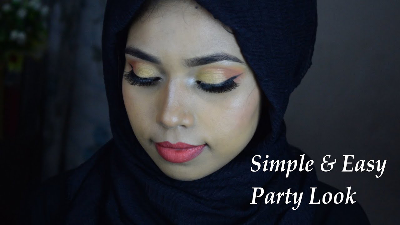 Easy and Simple Party Makeup Look - YouTube