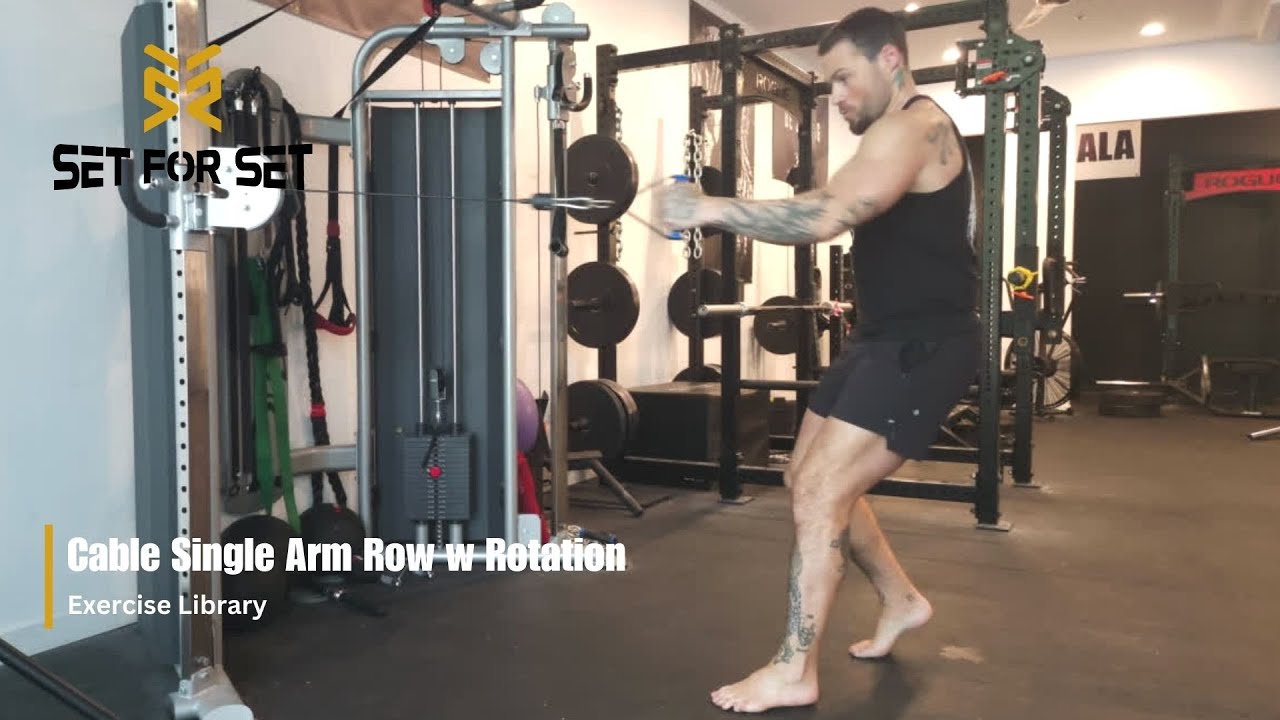 Cable Single Arm Row w/Rotation | SFS Exercise Library - YouTube