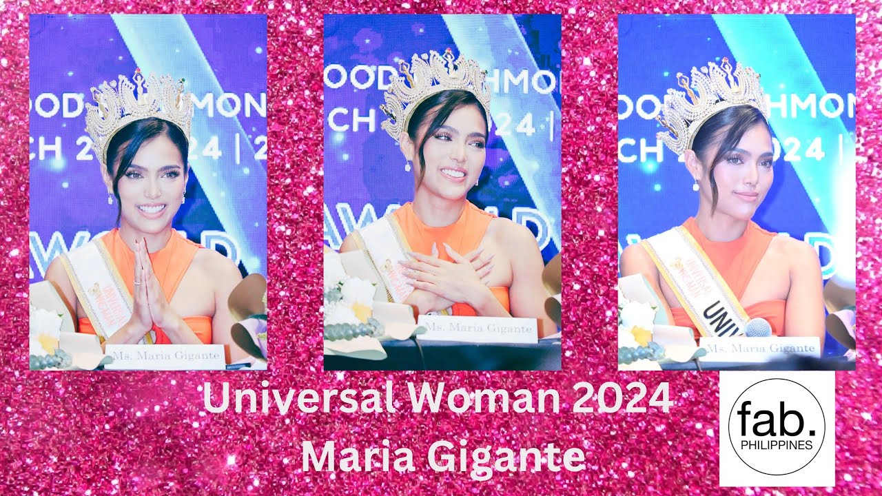 Newly Crowned Universal Woman 2024 Maria Gigante during her Grand ...