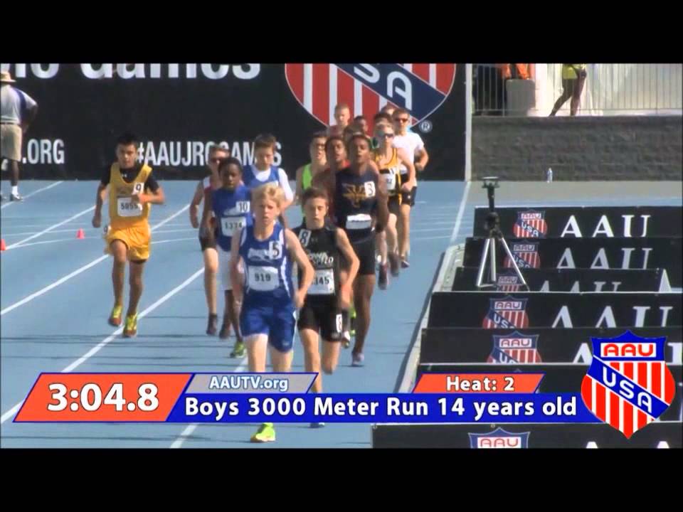 Andrew's 3000m run at JO's in Des Moines - YouTube
