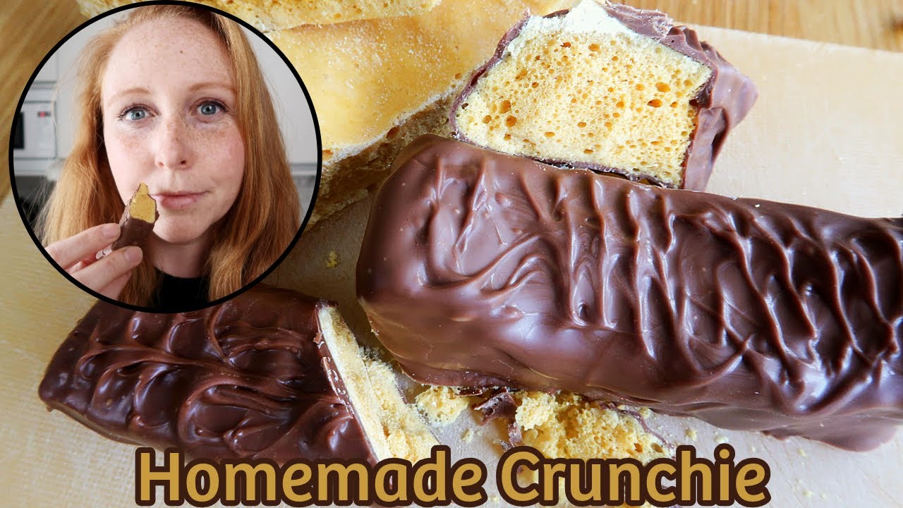 Homemade Crunchie | Cinder Toffee | Honeycomb - YouTube