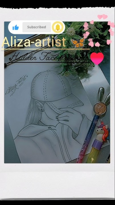Hidden Face Drawing||cute girl dp drawing,#art #easydrawing #shortsviral #shorts #@Aliza_artist ...