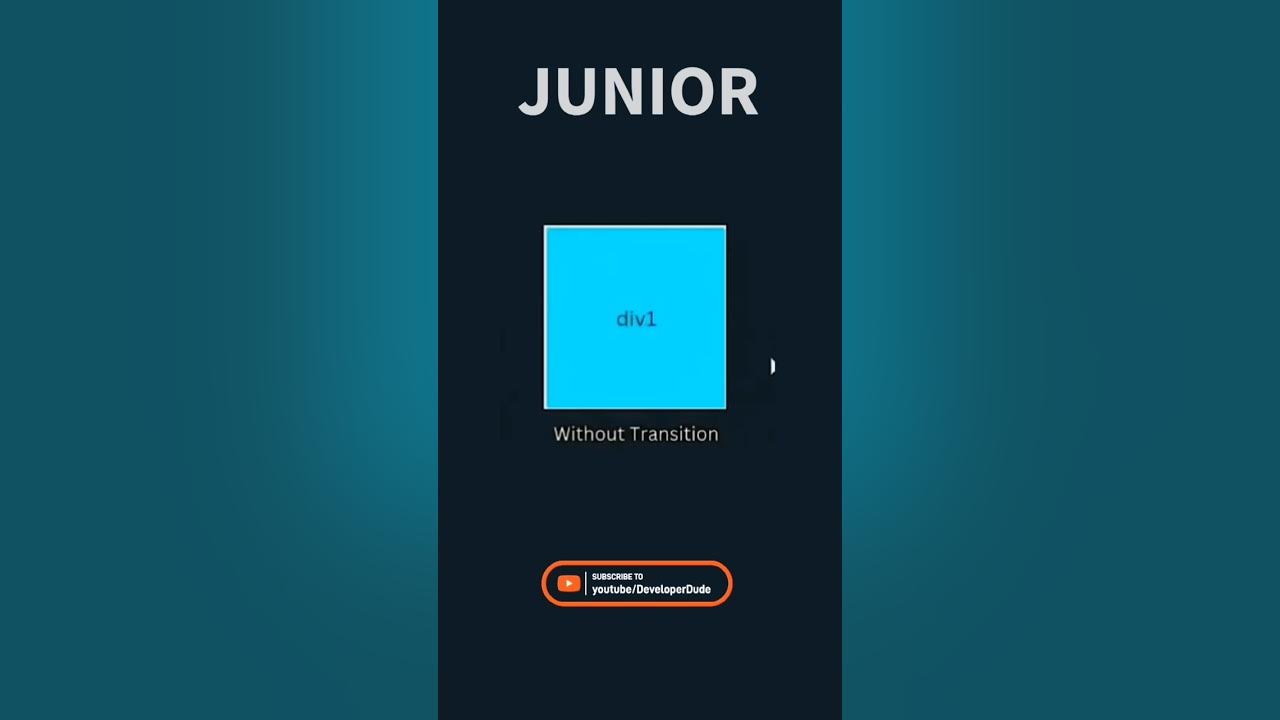 Junior VS Senior Developer | CSS Transition 🤓#web #webdeveloper # ...