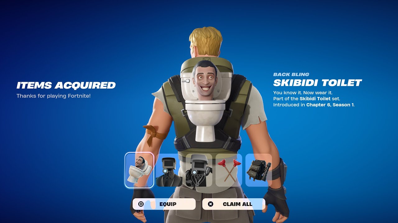 How To Get Skibidi Toilet Back Bling For FREE! (Fortnite) - YouTube