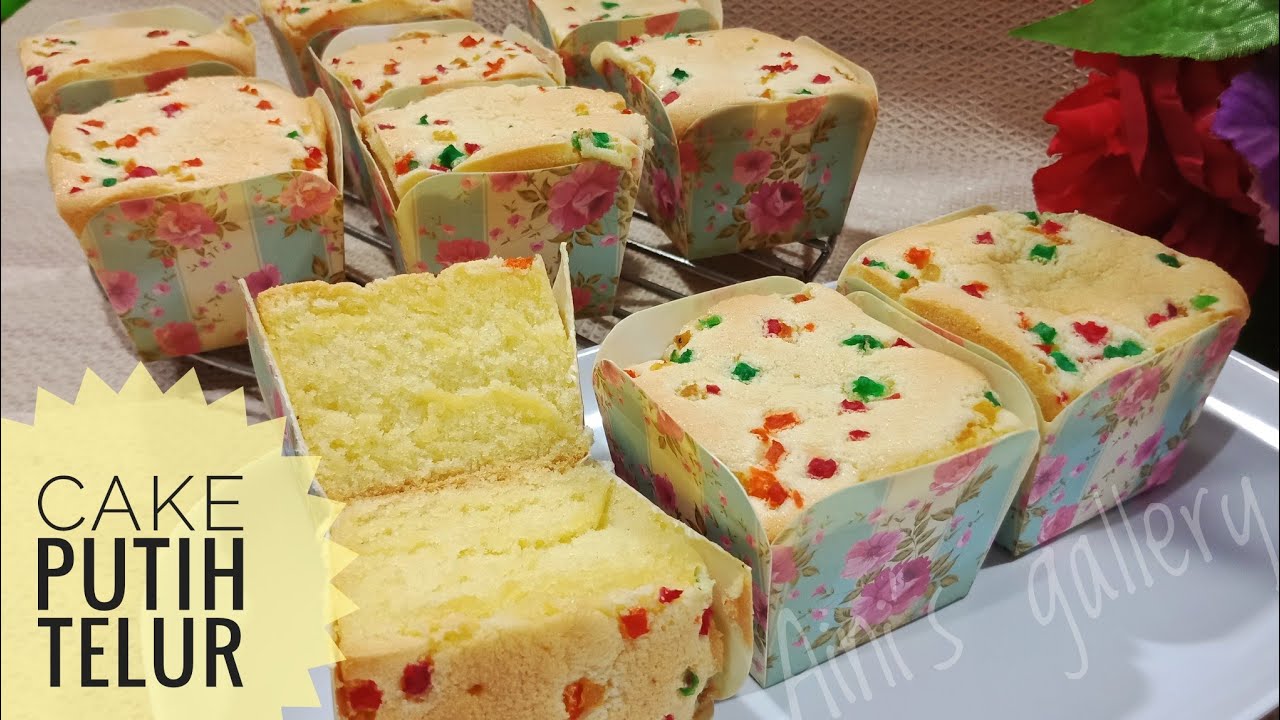 Cake Putih Telur - YouTube