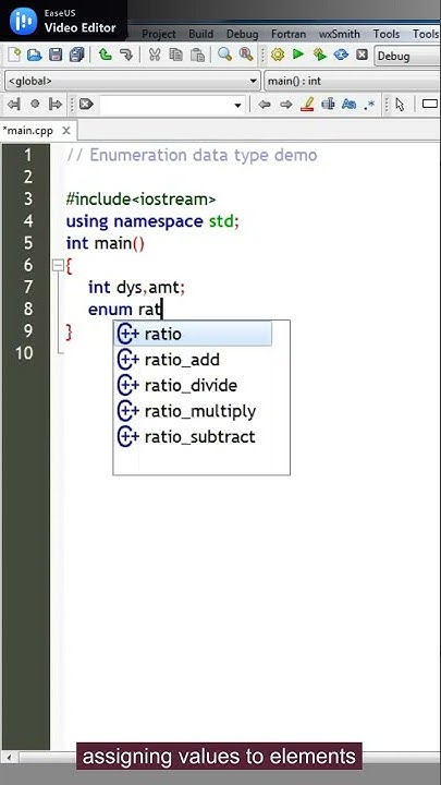 #shorts, #c++ programming enumeration data type demo - YouTube