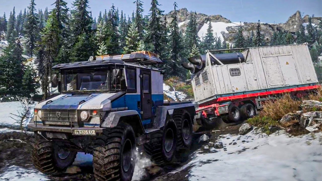 Power Generator transporting | snowrunner - YouTube