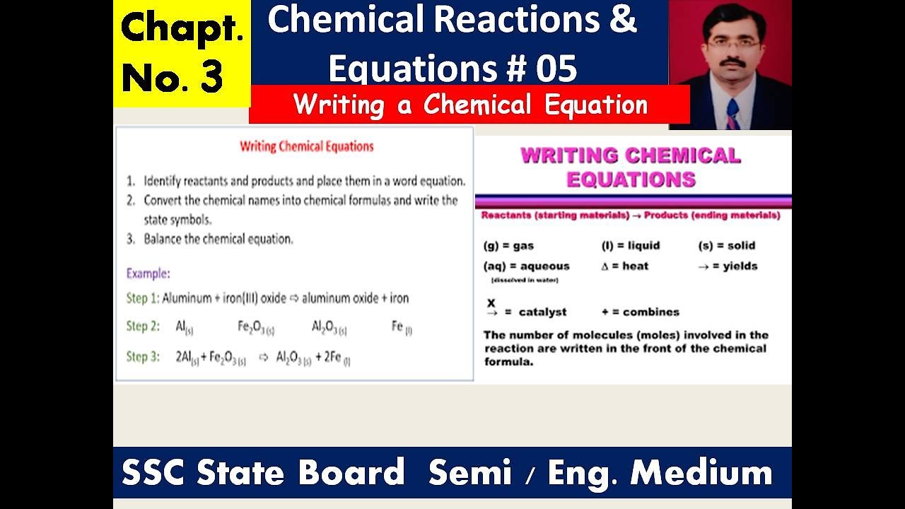 Writing a chemical equation # 05 - YouTube