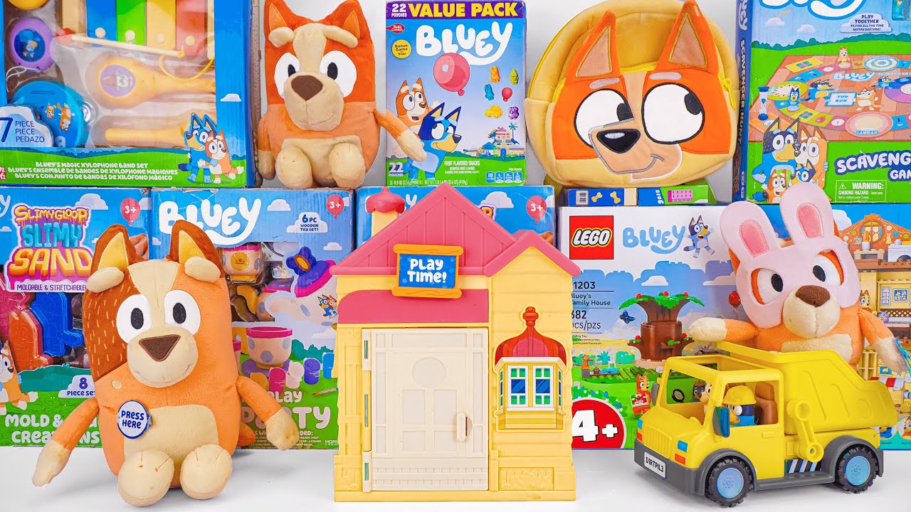95 Minutes of Satisfying ASMR Unboxing 🧡 Adorable Bluey Toys Collection ...