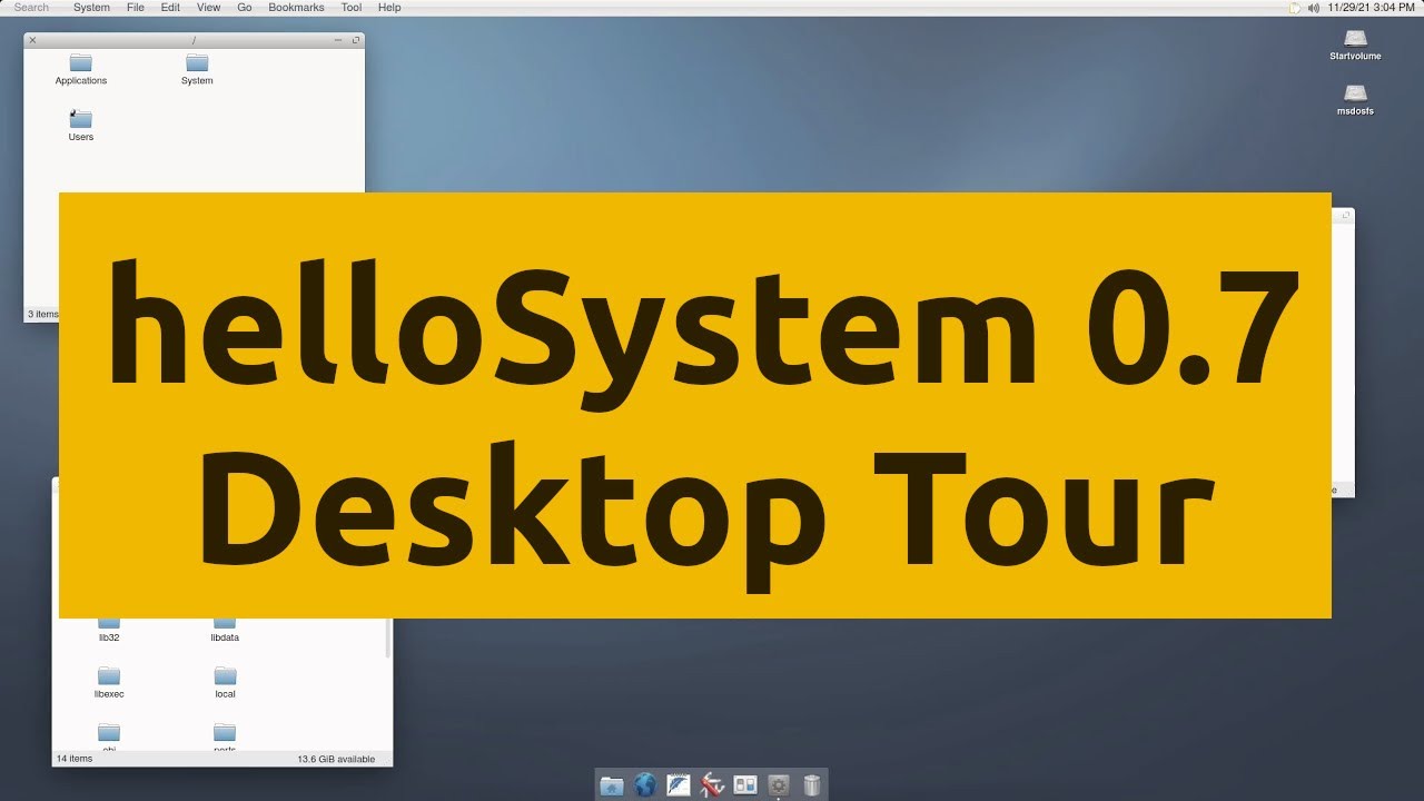 helloSystem 0.7.0 - BSD project following mac design principles - YouTube