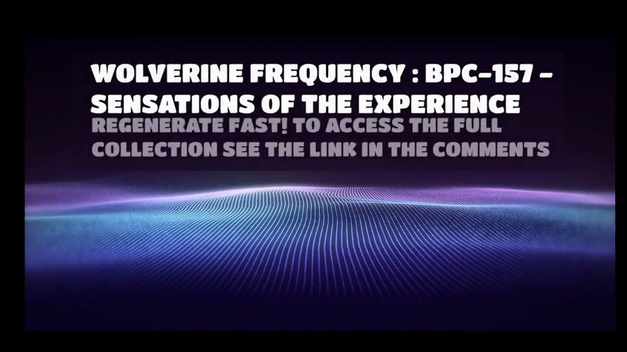 SONOCEUTICAL : THE WOLVERINE SUPPLEMENT & FREQUENCY BPC157 bpc 157 body ...